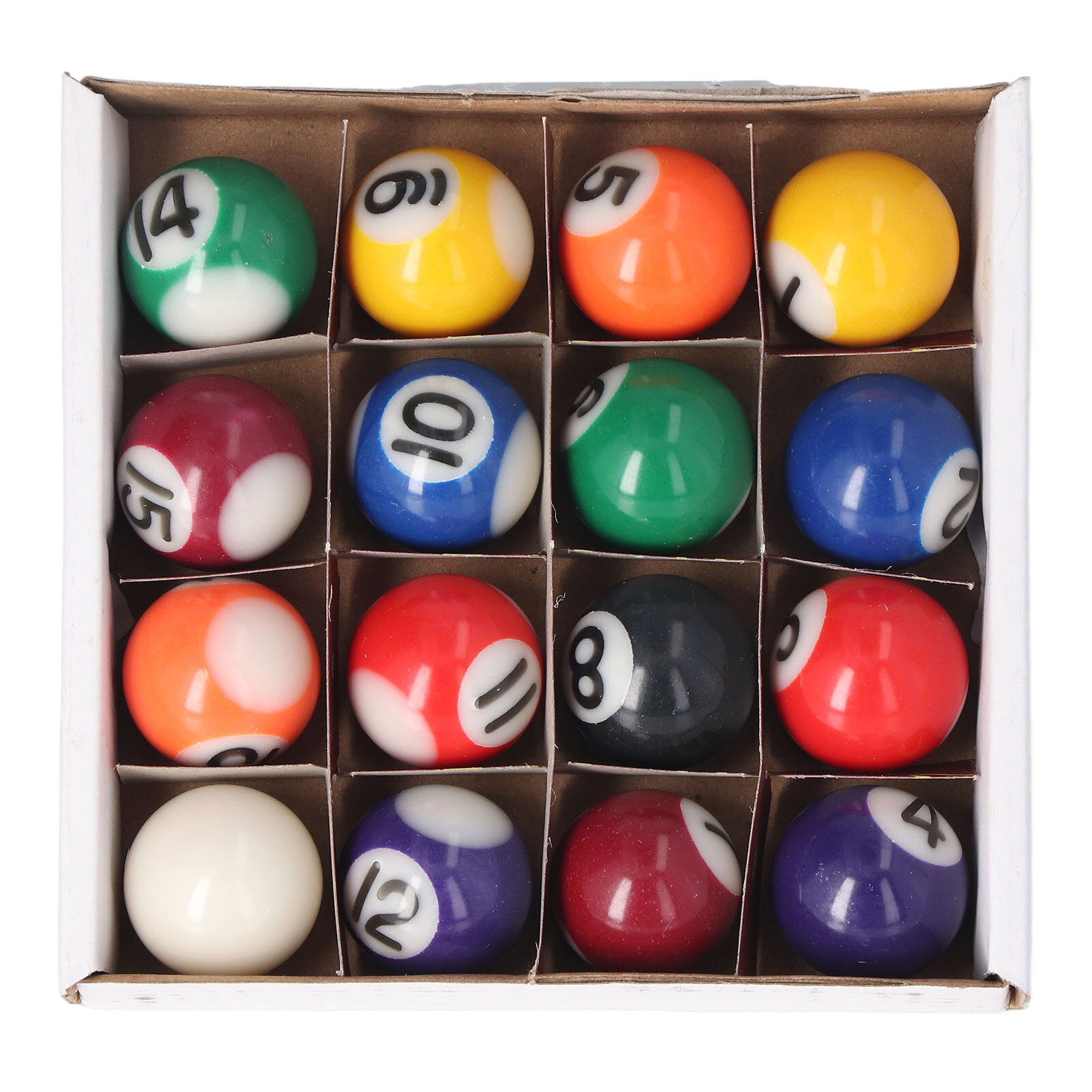 25mm Mini Billiard Ball Complete 16 Balls Set American Style Resin Pool Table Accessories