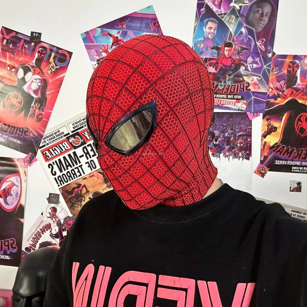 Тяжка-маска Человека-Паука в стиле Hasbro, для мальчиков и девочек, пластик, красный, 58 см