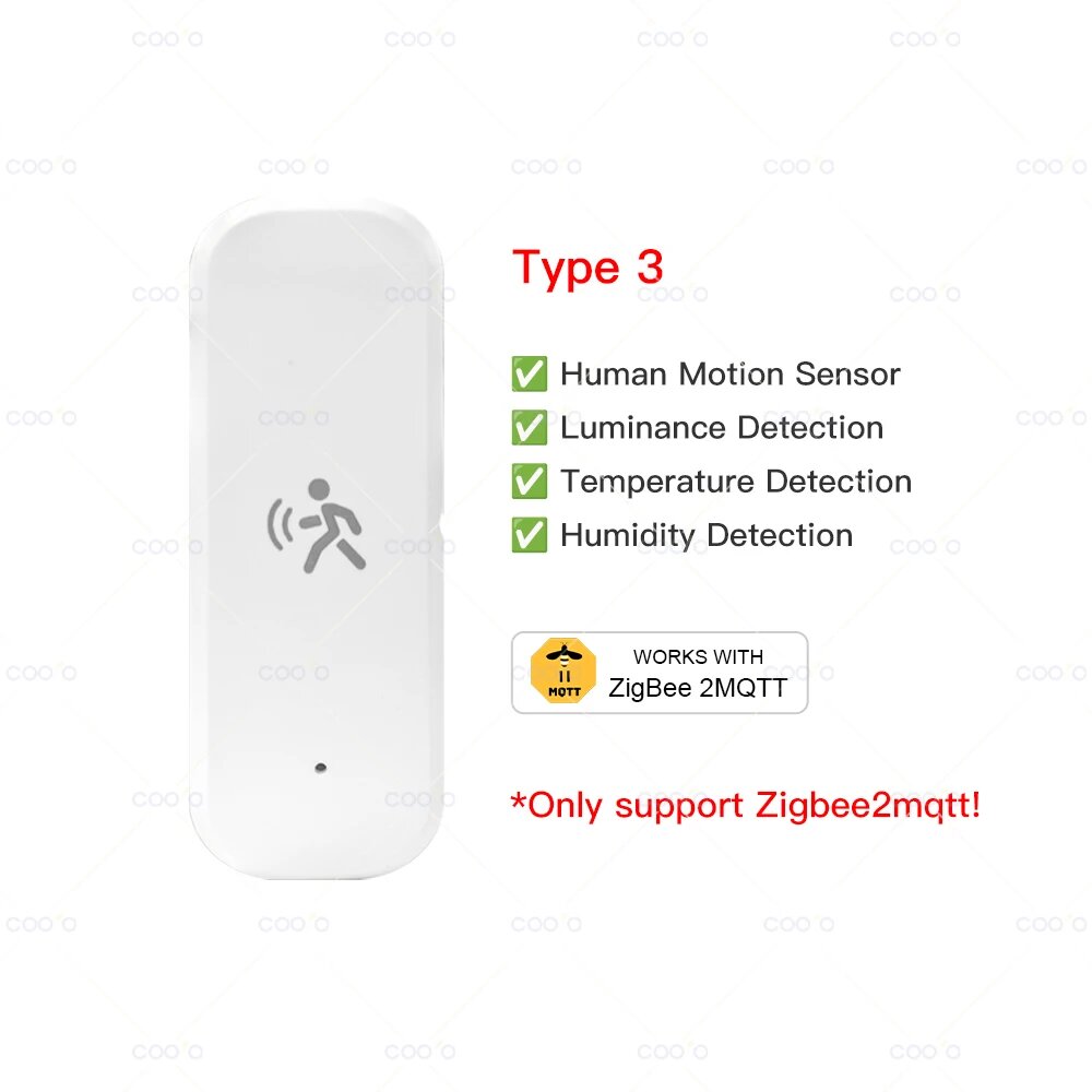 Датчик coolo Type 3 Zigbee 4-в-1 для Z2M