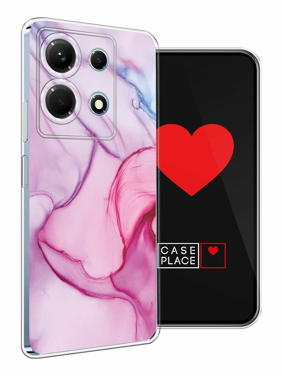 Чехол на Infinix Note 30 4G / Инфиникс Нот 30 4G с принтом "Розовые мраморные разводы" — фото 1