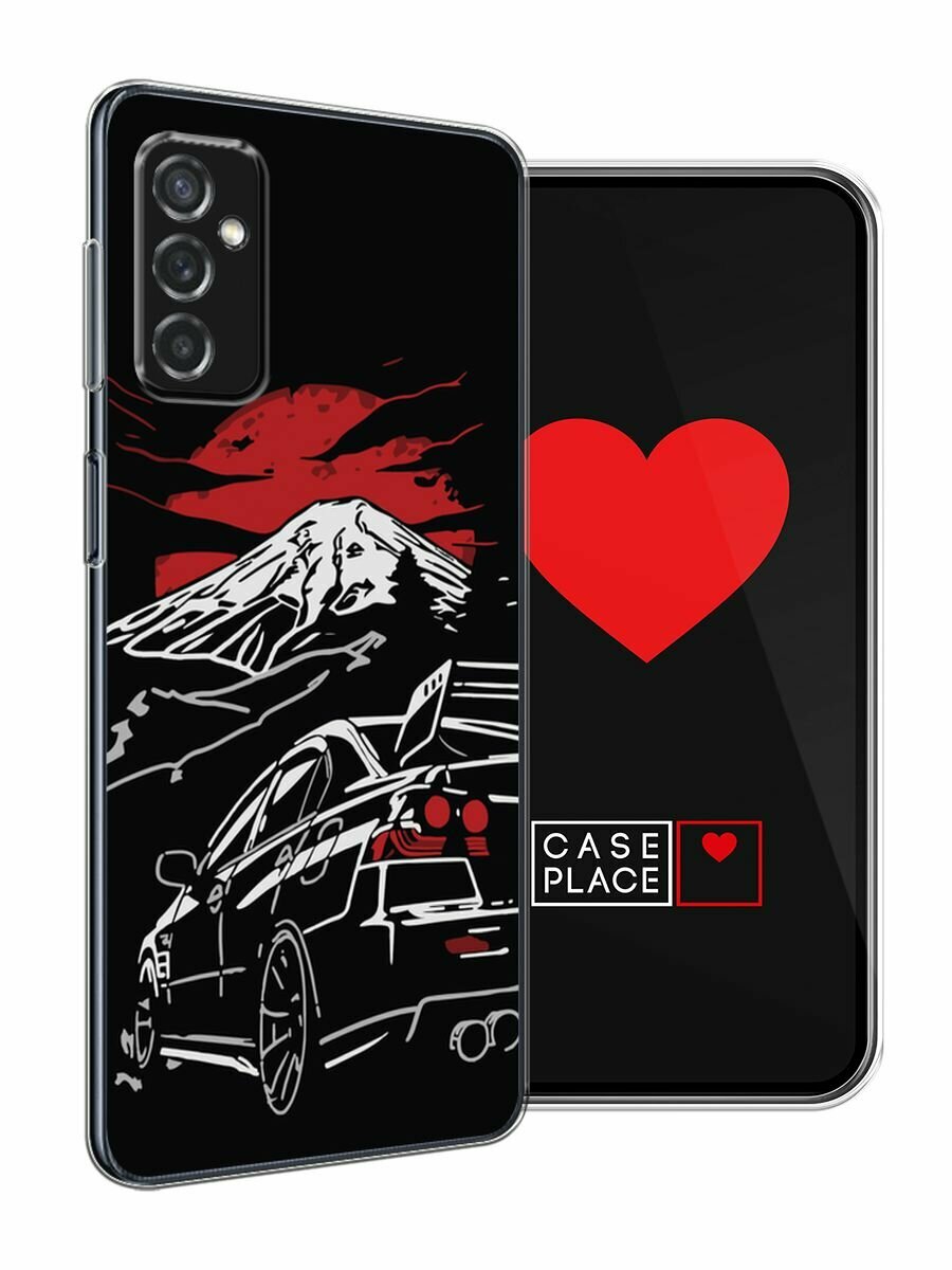 Чехол на Samsung Galaxy M52 / Самсунг Галакси M52 с принтом "Машина в горах JDM" — фото 1