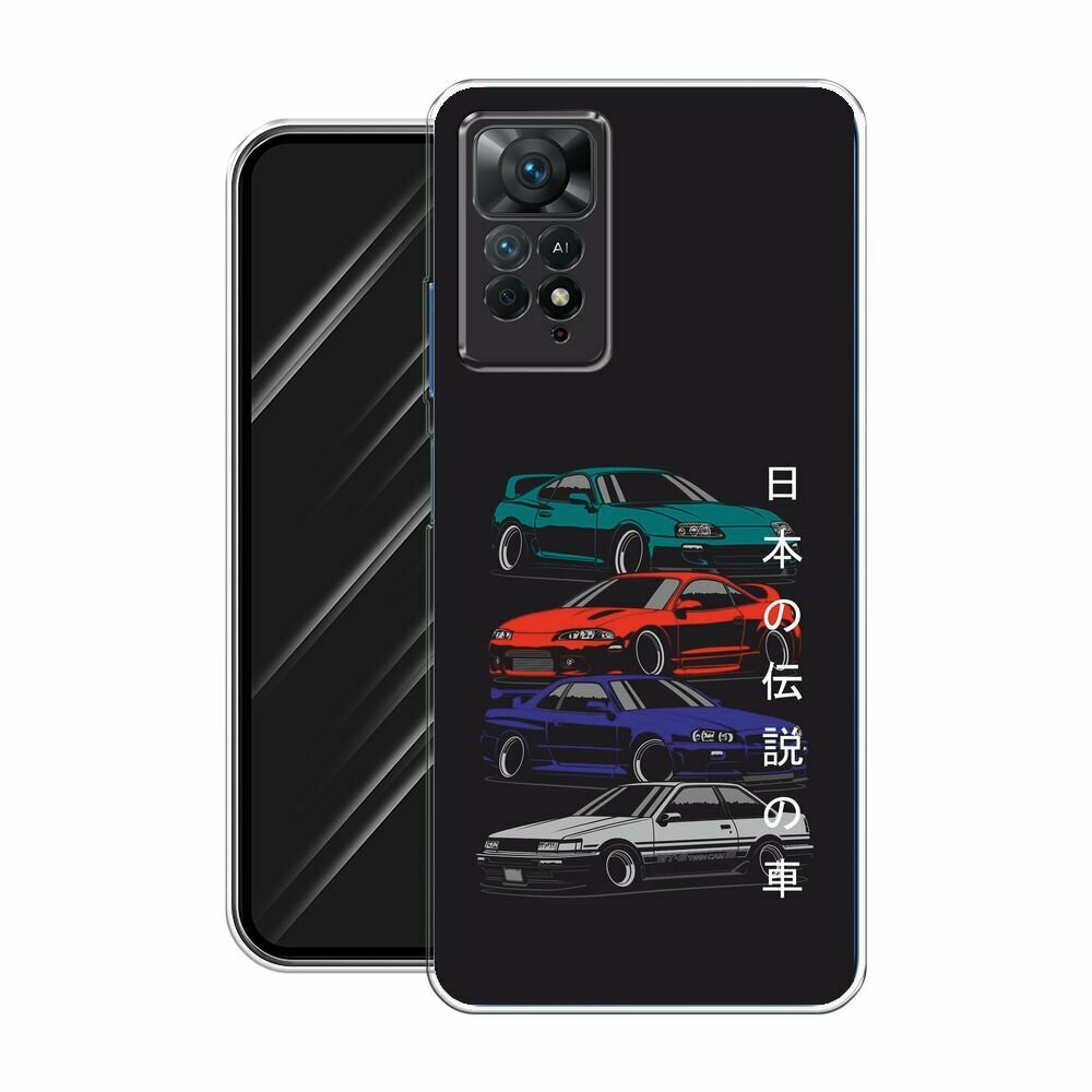Чехол на Xiaomi Redmi Note 11E Pro / Сяоми Редми Нот 11E Pro Про с принтом "JDM Legend cars" — фото 1
