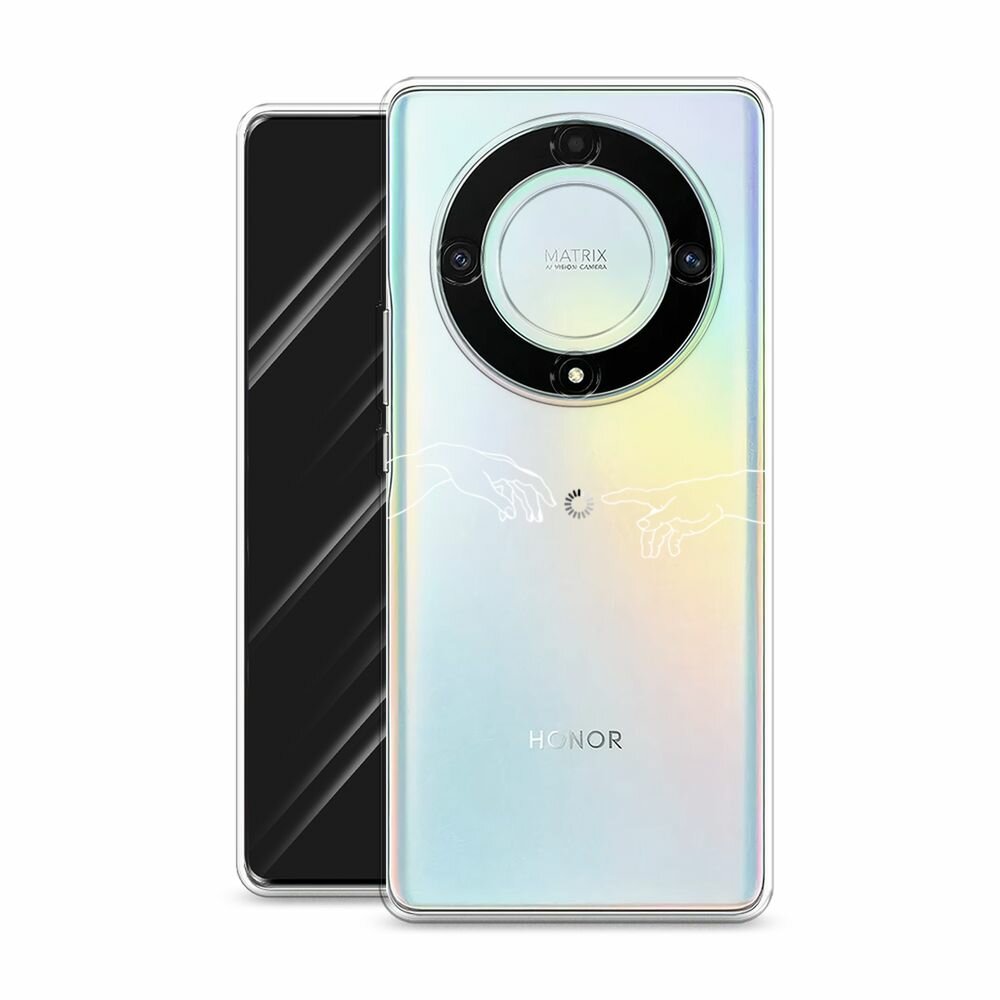 Чехол на Honor X9A / Хонор X9A с принтом "Загрузка творения", прозрачный — фото 1