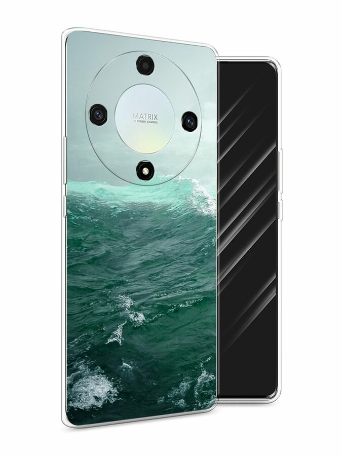 Силиконовый чехол на Honor X9A / Хонор X9A с принтом "Волны 12"