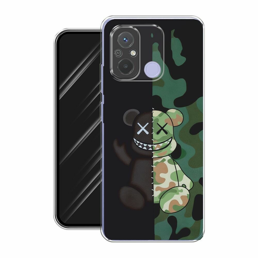 Чехол на Xiaomi Redmi 12C/Poco C55 / Редми 12C/Поко С55 с принтом "KAWS 23 февраля 1" — фото 1