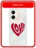 Чехол на Oppo A5x / Оппо А5x с принтом "Love heart 2 - 14 февраля", прозрачный
