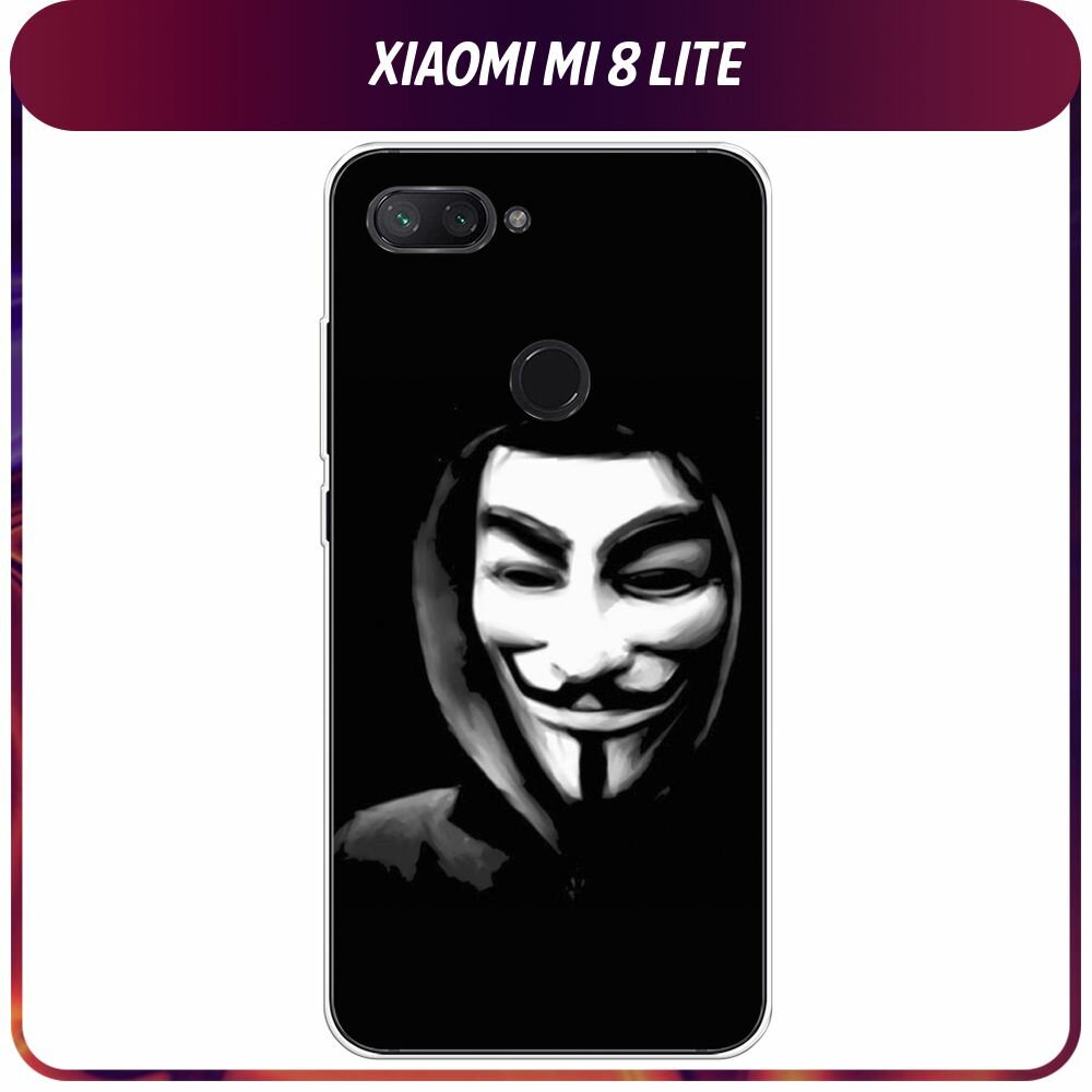 Чехол на Xiaomi Mi 8 Lite (Youth Edition) / Сяоми Ми 8 Лайт (Юс Эдишн) с принтом "Анонимус"