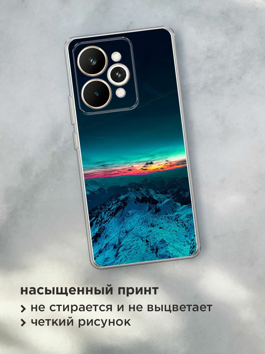 Чехол на Realme 15 Pro / Реалми 15 Про с принтом "Закат в горах" — фото 1