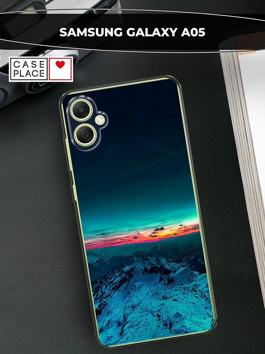 Чехол на Samsung Galaxy A05 / Самсунг Галакси A05 с принтом "Закат в горах"
