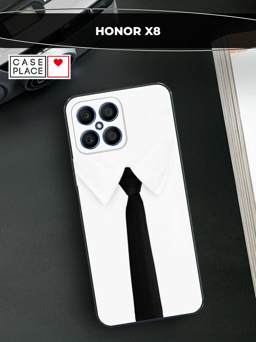 Силиконовый чехол на Honor X8 / Хуавей X8 с принтом "Галстук"