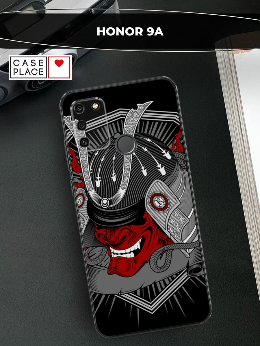 Чехол на Honor 9A / Хонор 9А с принтом "Красная маска самурая"