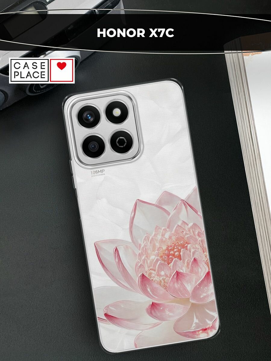 Чехол на Honor X7c / Хонор X7c с принтом "Стеклянный лотос"