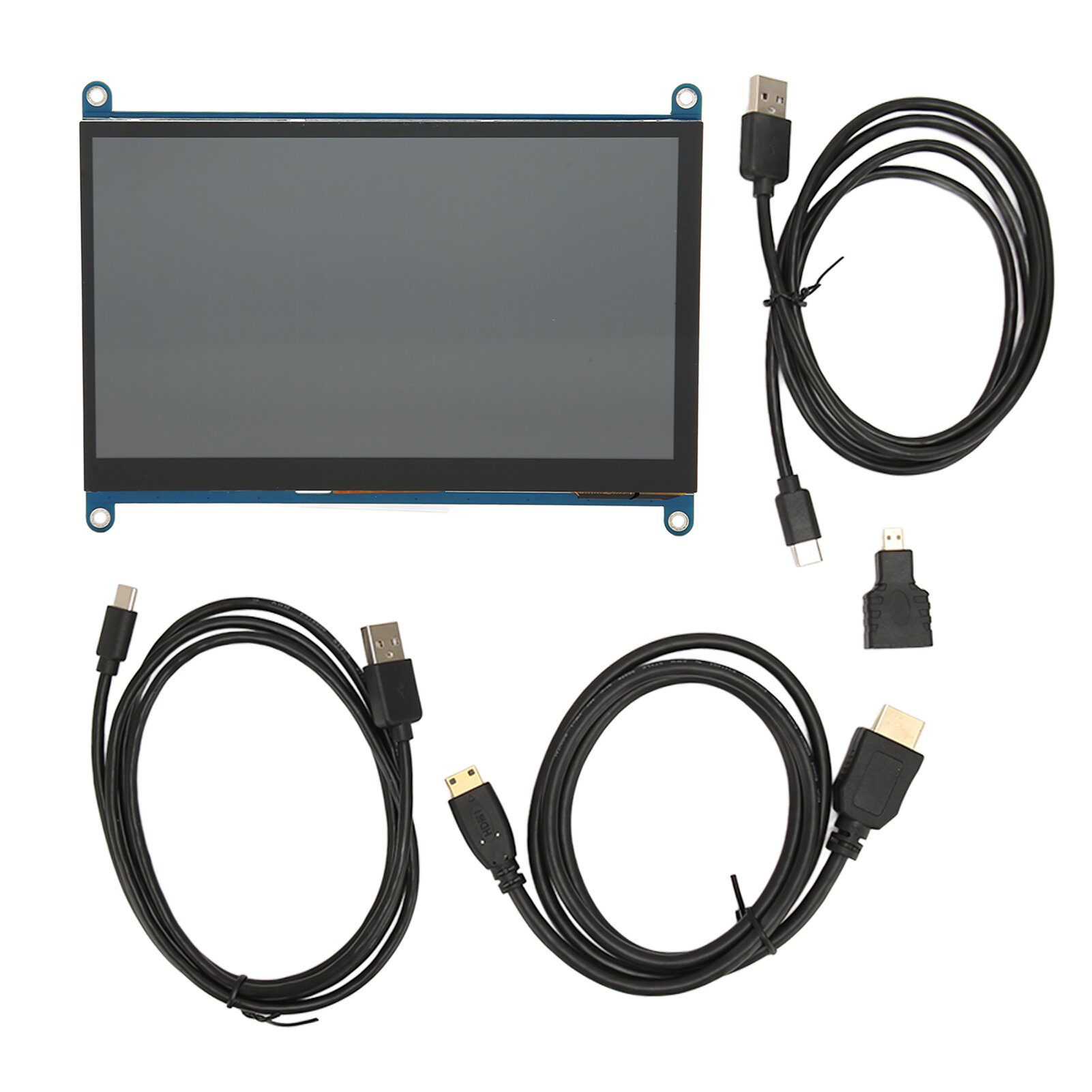 Для монитора с сенсорным экраном Raspberry Pi 7 дюймов IPS 1024x600, двумя динамиками, интерфейсом HD Multimedia, емкостным дисплеем и экраном с проводом