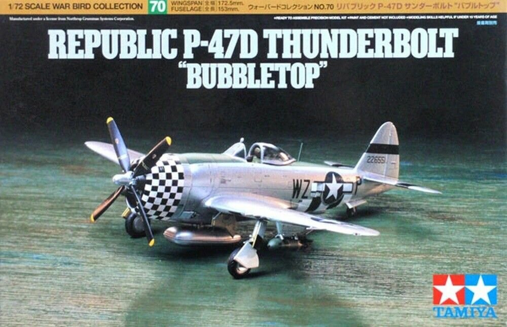 TAMIYA 60770 1/72 USAF Republic P-47D Thunderbolt BubbleTop сборная модель самолета
