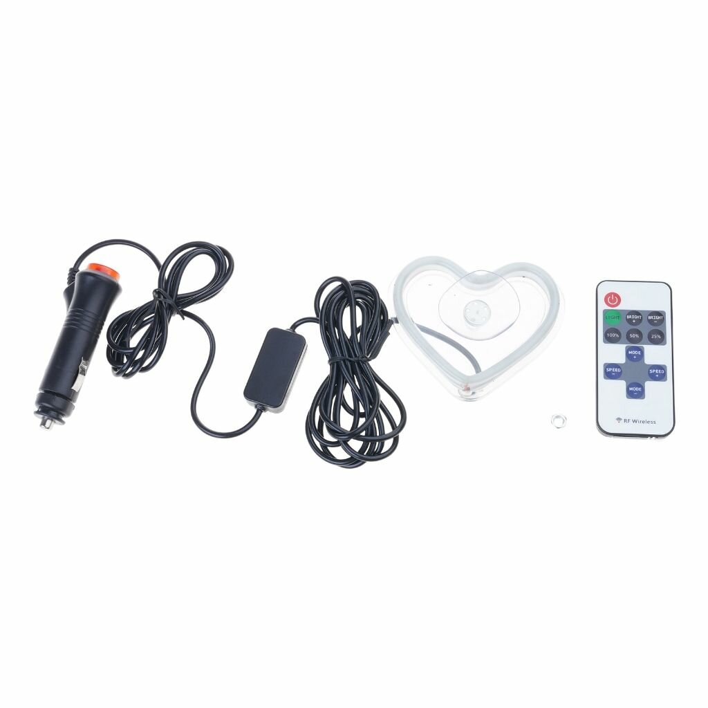 Светодиодная автомобильная лампа с сердечками, Белый - Зажигалки для сигарет