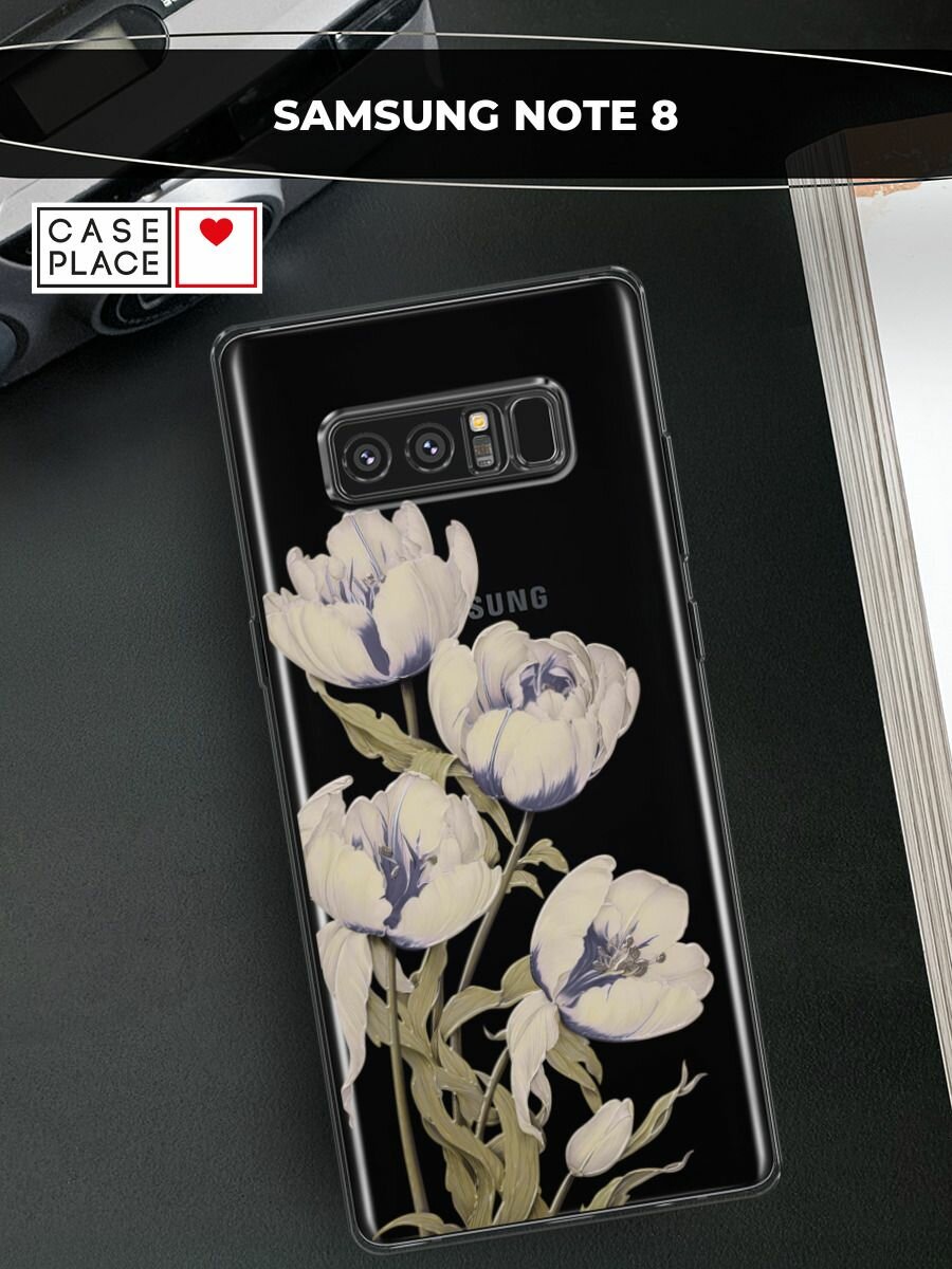 Чехол на Samsung Galaxy Note 8 / Самсунг Галакси Нот 8 с принтом "Серые бутоны"
