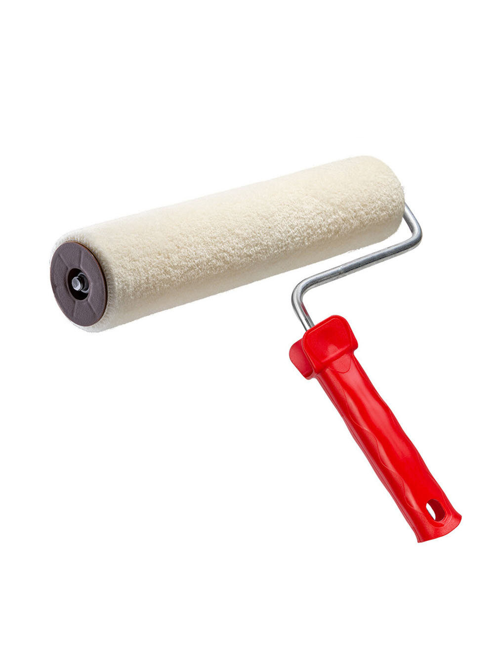 Валик натуральный мех 250 мм d45 мм ворс 4 мм для водной и алкидной основы с ручкой Wood