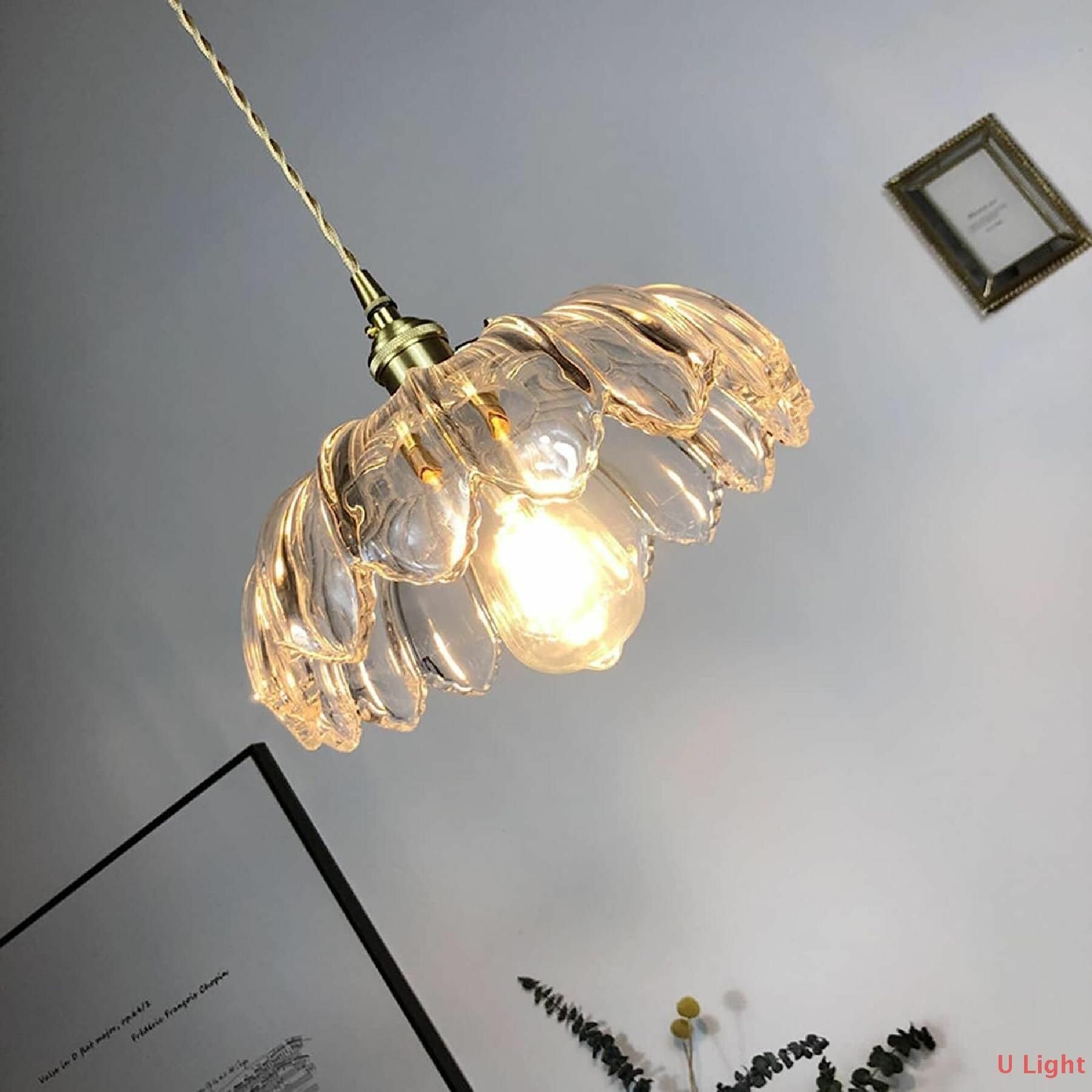 Винтажная люстра из стекла лотоса U Light