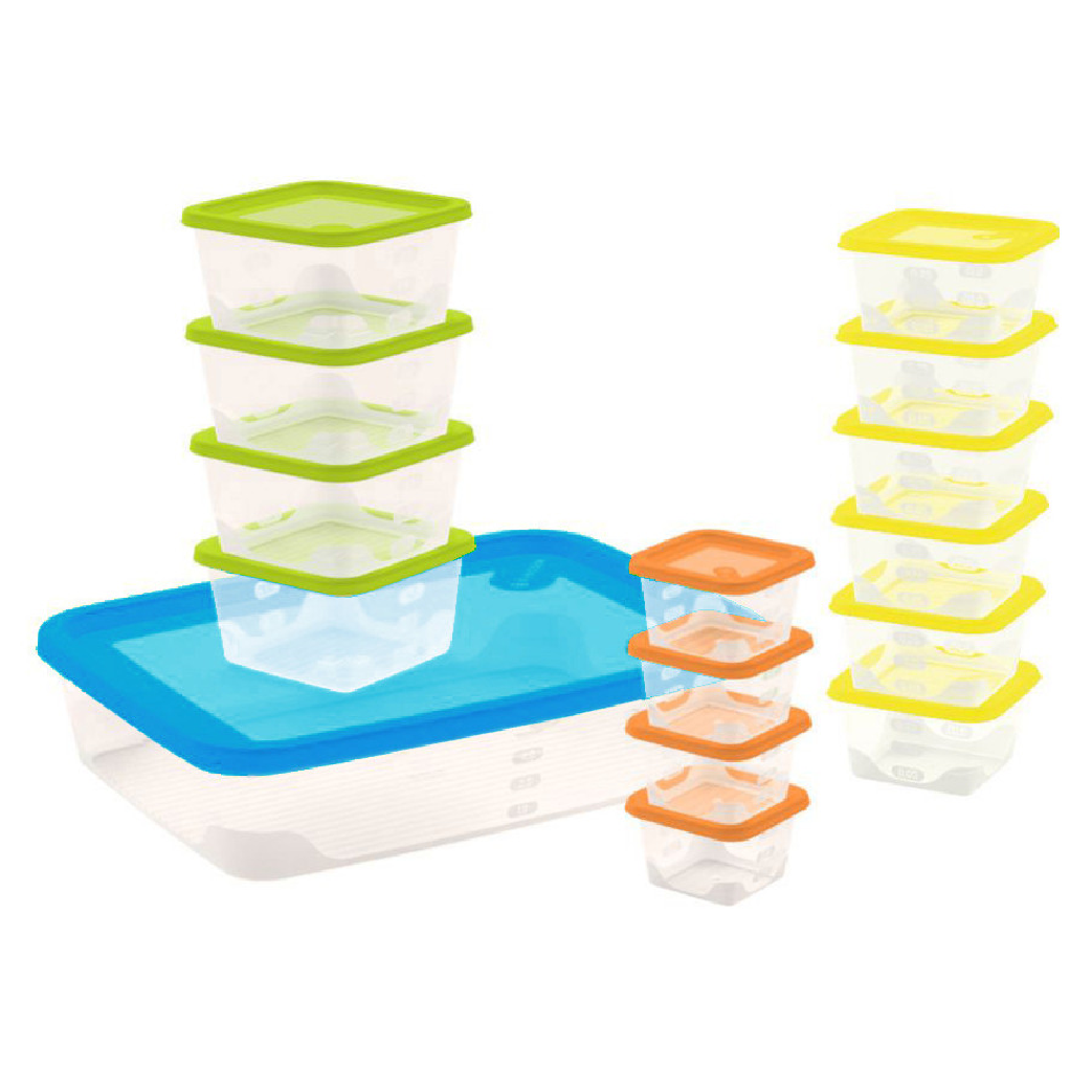 FUNBOX Fusion 15 шт набор емкостей для продуктов из пластика для хранения пищи