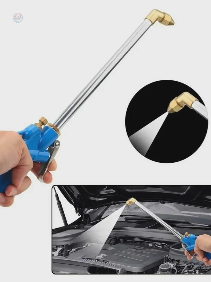Пневмопистолет для мойки моторного отсека, 90 металлическая форсунка, комплект с сифонным шлангом, очистка двигателя и машины под давлением, авто минимойка