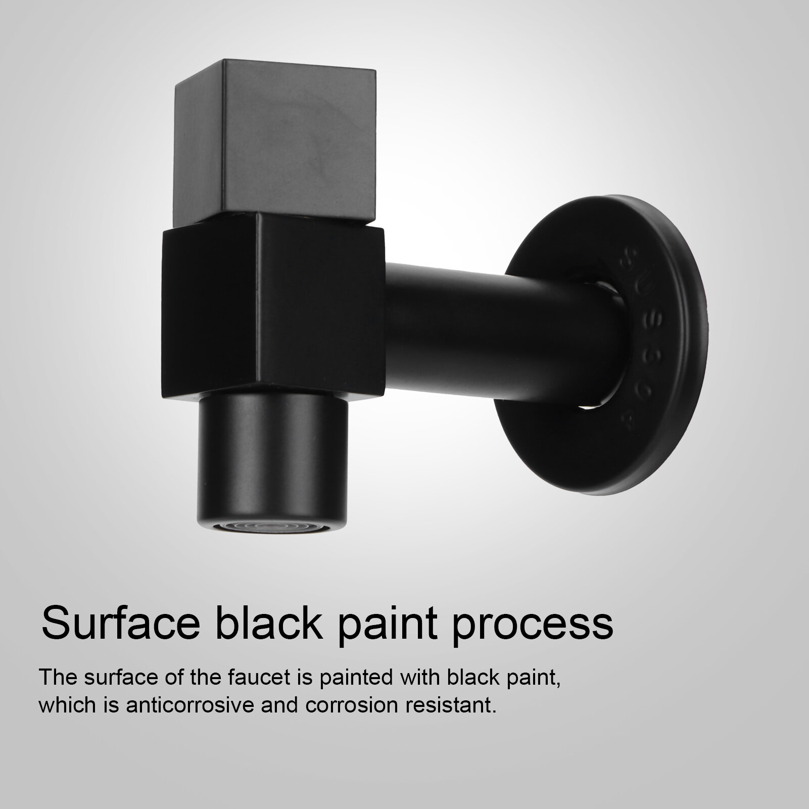 G1/2 черный смеситель для раковины, балконный одиночный смеситель для холодной воды, гравитационное литье, аксессуары для оборудования
