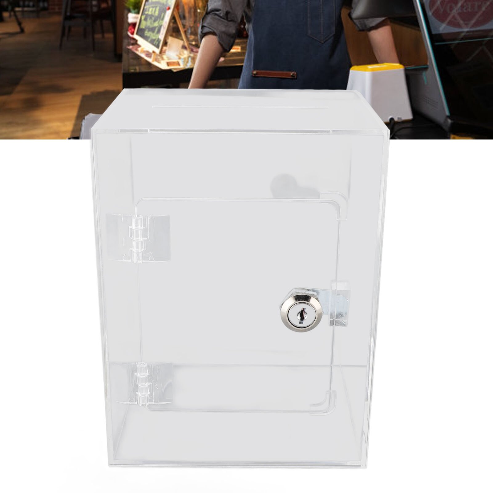Прозрачная копилка большой емкости, устойчивая к падениям, прозрачная коробка для бюллетеней, акриловая копилка для монет для детей и взрослых, тип 2