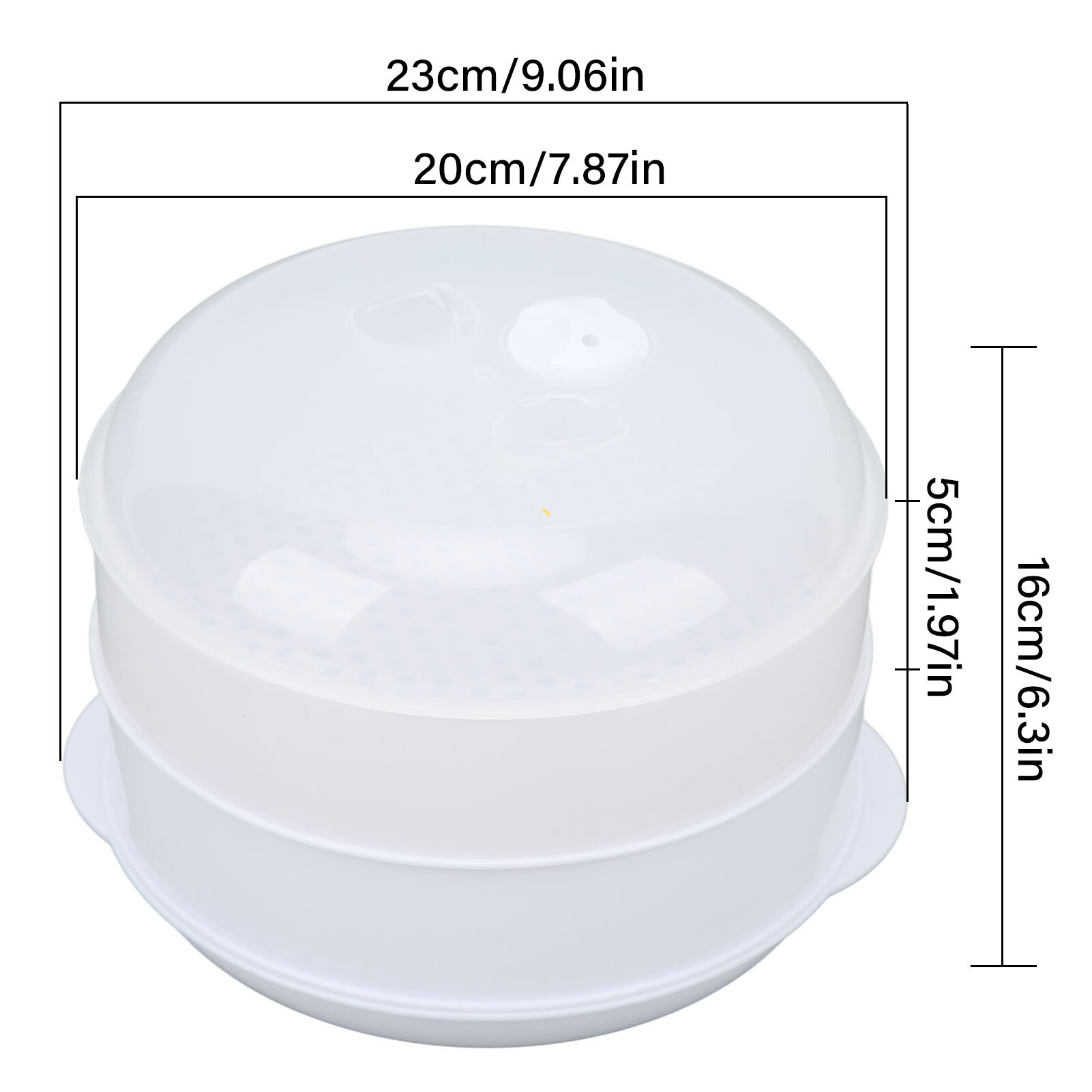 Микроволновые пароварки, устойчивая к деформации, прозрачная крышка, пароварка с подогревом и ручкой крышки для домашней кухни, средний двухслойный
