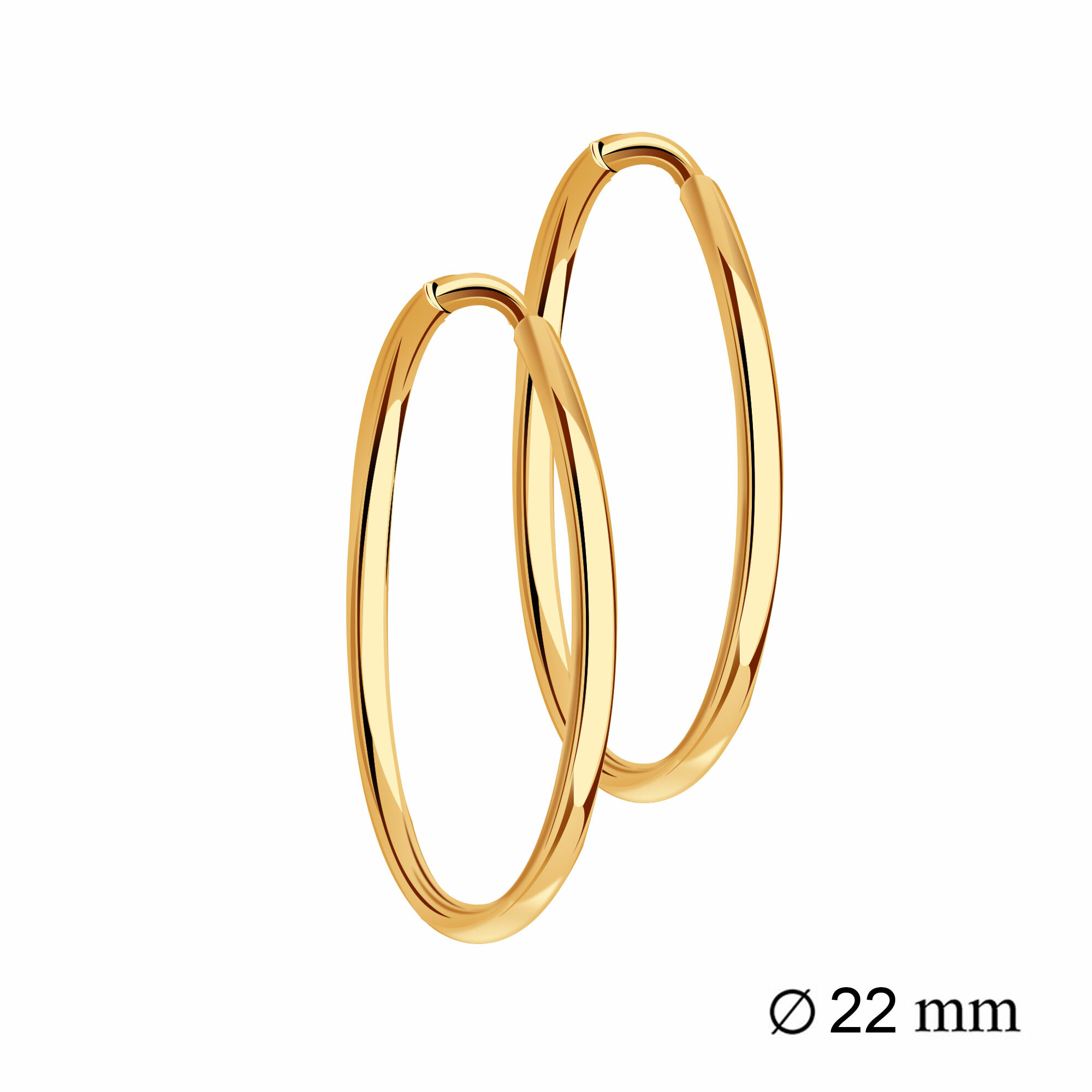 Серьги конго, красное золото, 375 проба