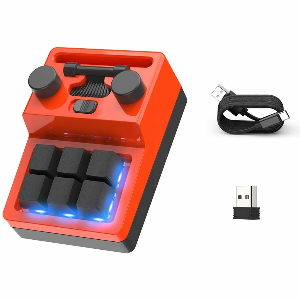 Настраиваемая клавиатура с макросами, 6 клавиш, мини-панель для копирования и Photoshop с подсветкой