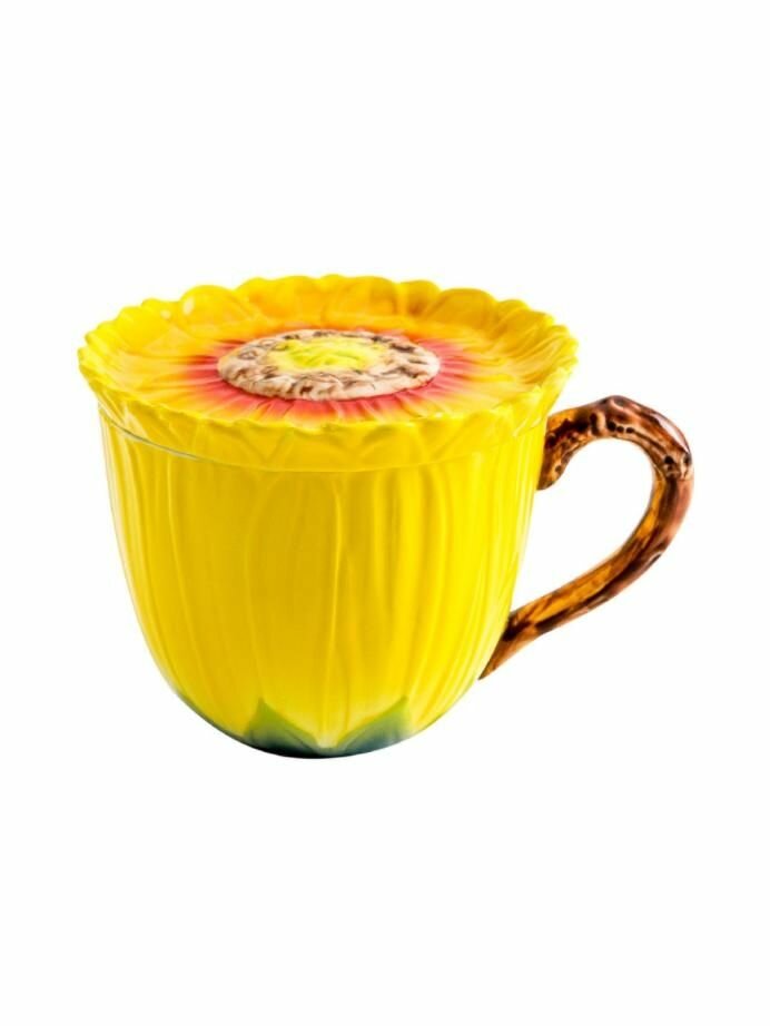 Чашка кофейная "Кружка в форме подсолнуха", 360 мл, 1 шт