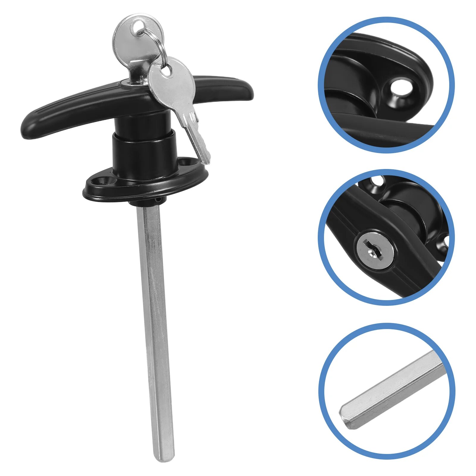 Комплект замка с Т-образной ручкой из цинкового сплава, универсальный Т-образный замок с Т-образной ручкой, дверной замок для гаражных ворот, замена фурнитуры для двери сарая