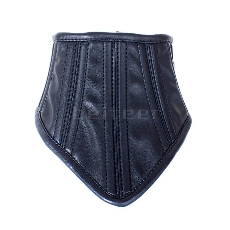 Хрящевой корсет унисекс шейный воротник запираемый рандомный полулицевая маска БДСМ бондаж Black