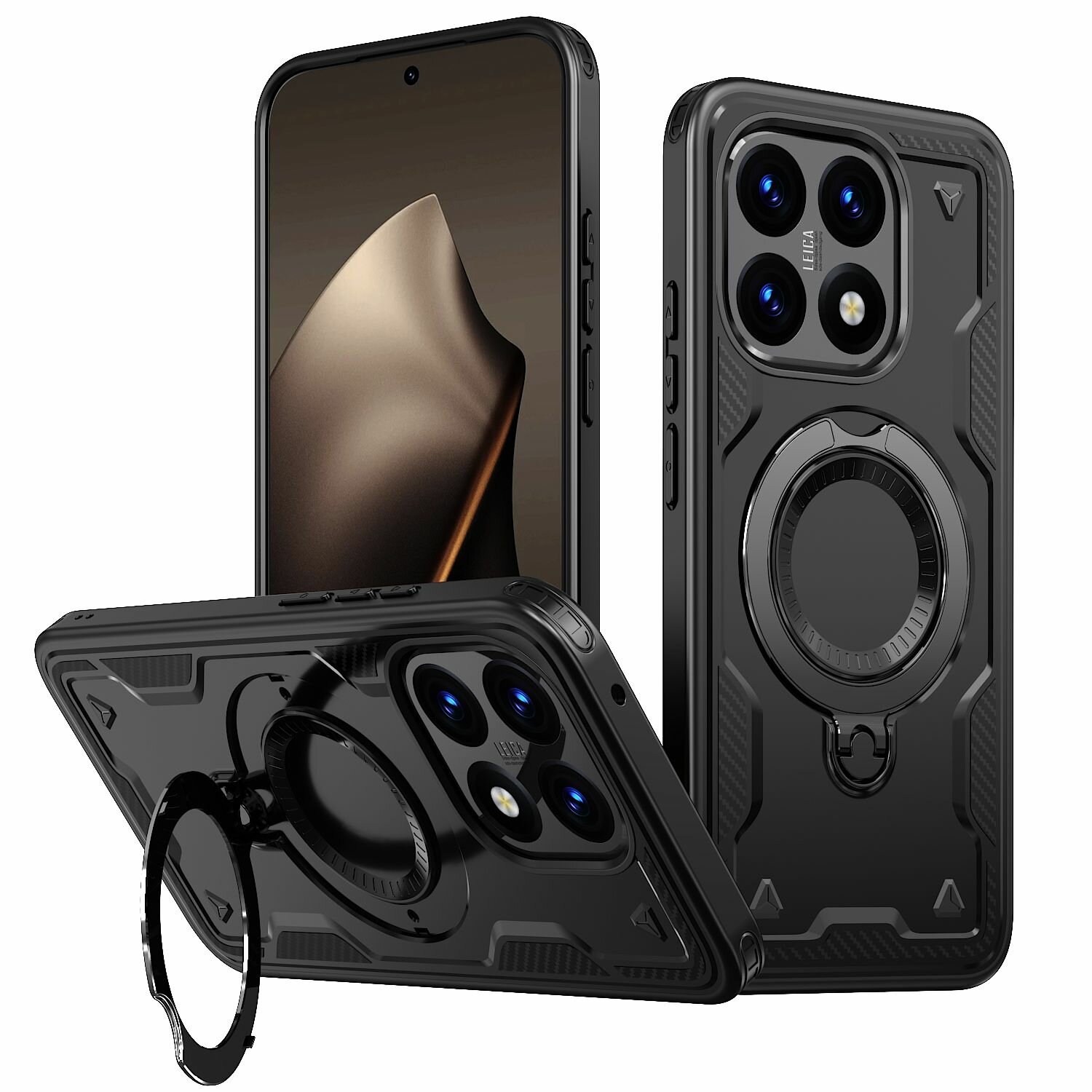 Чехол Magneto Case с кольцом для Xiaomi 15T (черный)