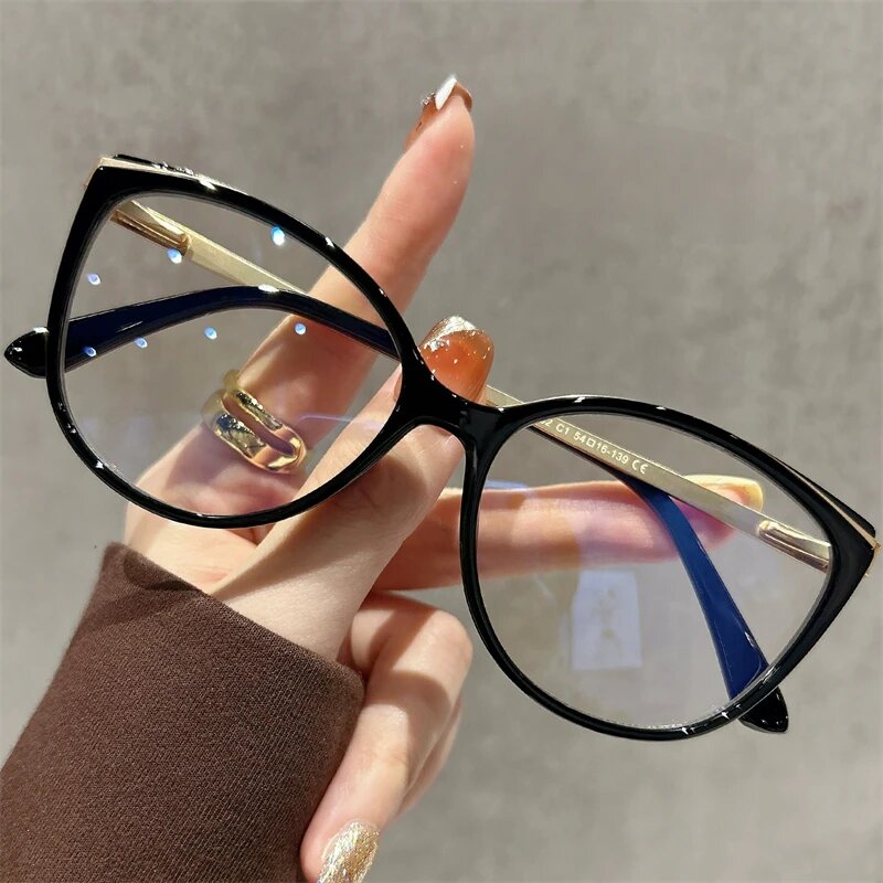 Очки "кошачий глаз" CLLOIO, цвет C1-Black, -350