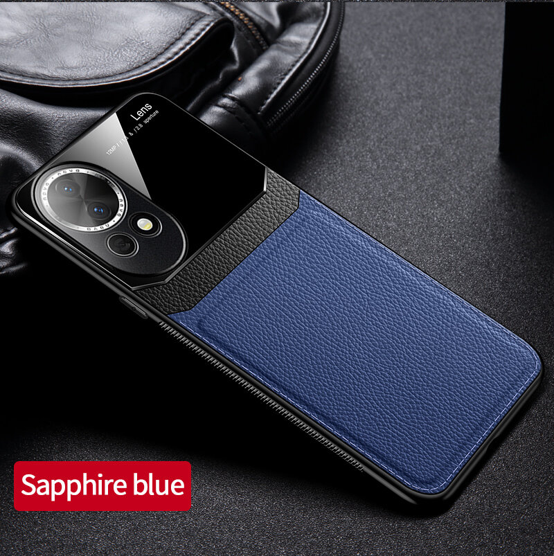 Чехол Для Huawei Nova 13 / Хуавей Нова 13, soft touch, чехол-кардиомонитор, искусственная кожа, поликарбонат (PC), защита камеры, ударопрочный, усиленные углы, Huawei, Huawei Nova 13, blue,