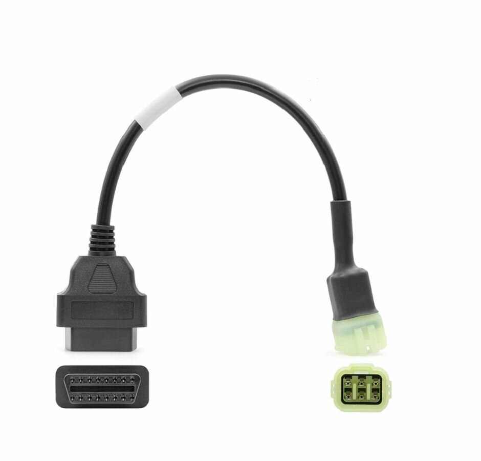 Диагностический кабель-адаптер OBD2 6 pin для мотоциклов Kawasaki