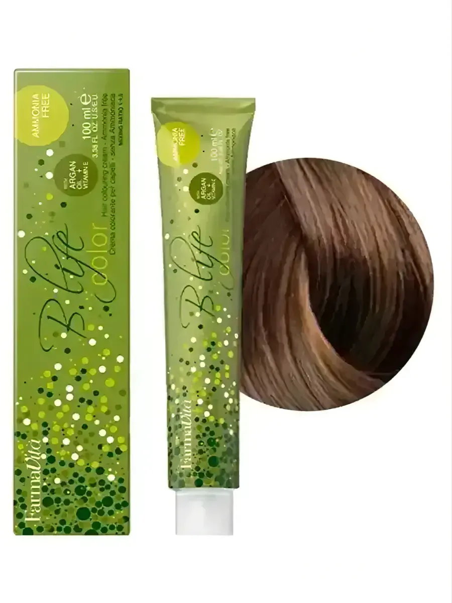 Краска для волос Farmavita B.Life Color Ammonia Free, Безаммиачный краситель для волос с аргановым маслом, 7.0