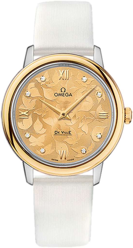 Наручные часы, нерж. сталь + золото, бриллиант