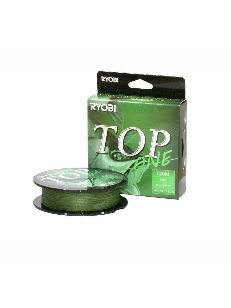 Шнур RYOBI PE TOP 4* 120m d-0.234 #12kg Dark green RB4DG234