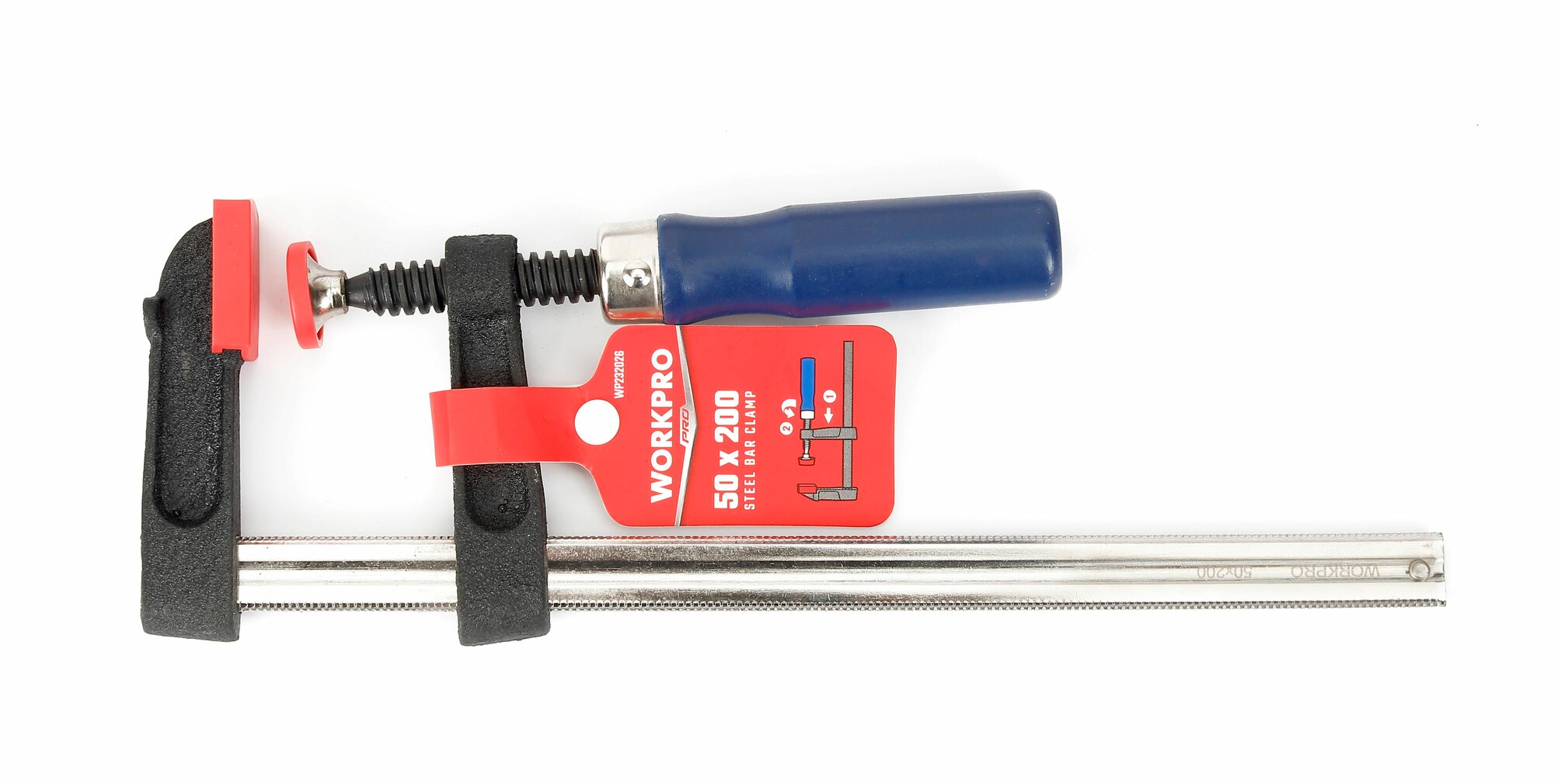 Струбцина тип F 50х200мм с деревянной ручкой WORKPRO