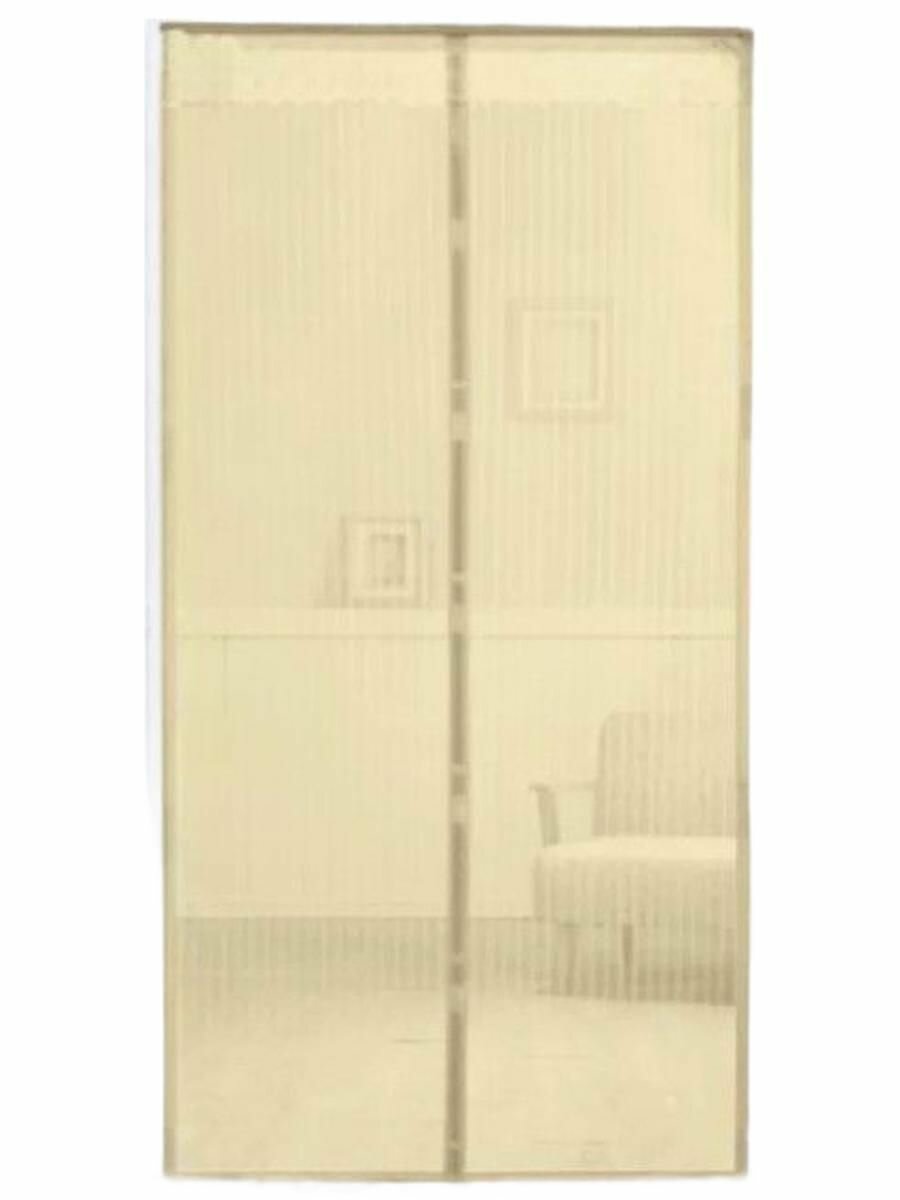 Сетка антимоскитная на магнитах/ Защитная магнитная штора на дверь от комаров, мух, мошки 210х120 см.