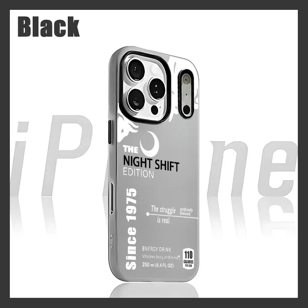 Черный чехол для iPhone 17 Pro "Night Shift Edition"