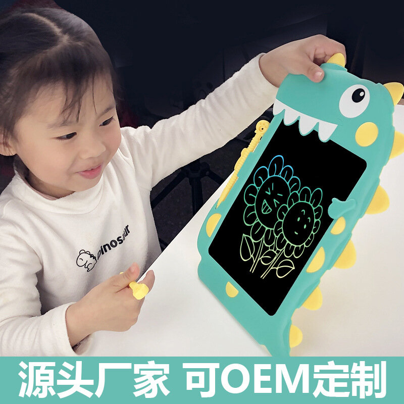 Детская доска для рисования, мультяшная цветная LCD доска для письма, электронная доска для рисования, граффити, белая и черная доска, немагнитная