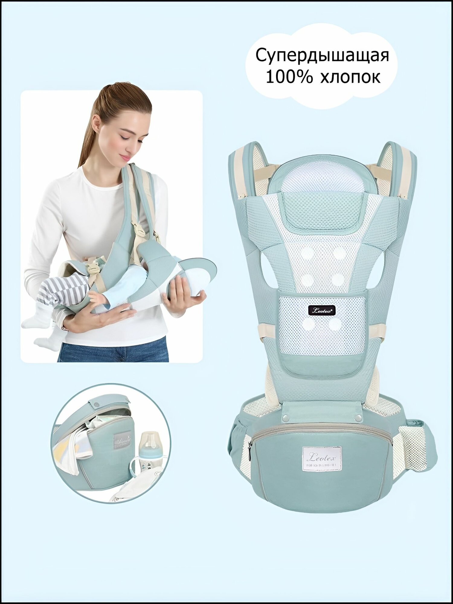 Эргорюкзак для малышей, кенгуру для новорожденных от 0 месяцев, переноска для детей