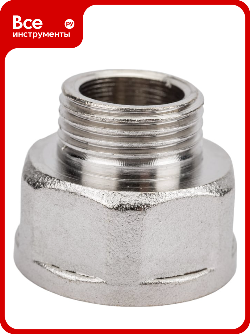 Переходник RTP G 1/2х3/8 35039 латунный универсальный переходник внутренней‑наружной резьбы для соединения трубопроводов