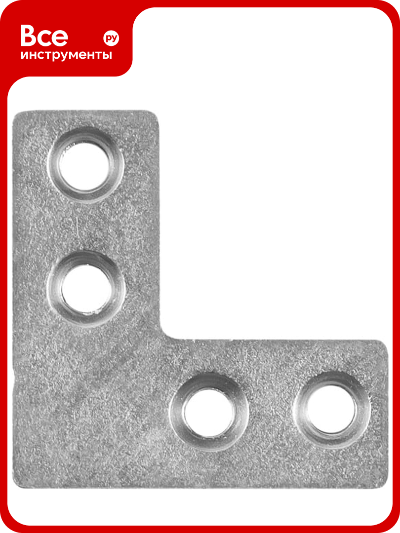 Мебельный уголок VORMANN плоский 25х25х10х1,5 мм, оцинкованный 00186 025 Z