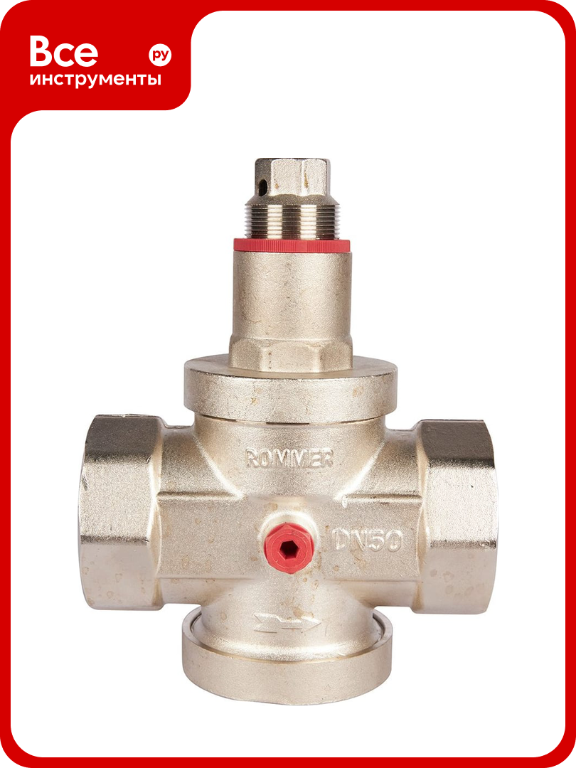 Редуктор давления ROMMER RVS-0008-000050 PN25 вн/вн 2 с выходом под манометр