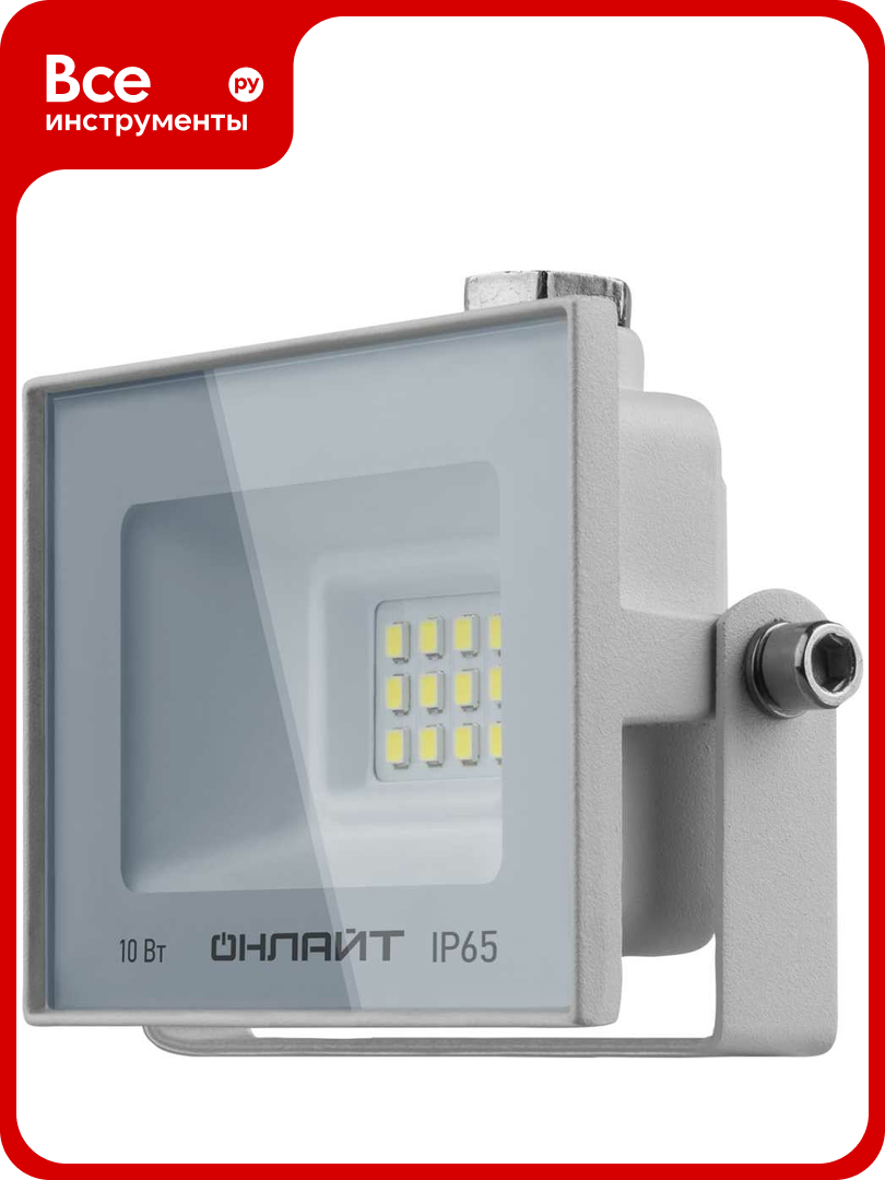 Светильник онлайт 90 130 ofl-10-4k-wh-ip65-led 90130