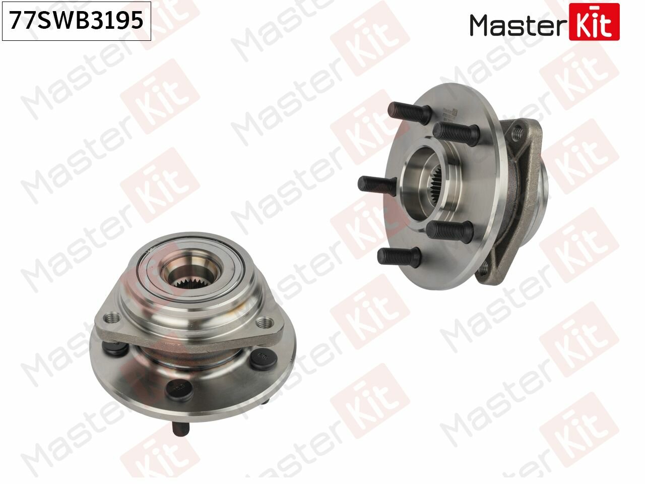 Ступица в сборе с подшипником передний. Jeep CHEROKEE XJ/GRAND CHEROKEE I ZJ ZG/WRANGLER MasterKit 77SWB3195