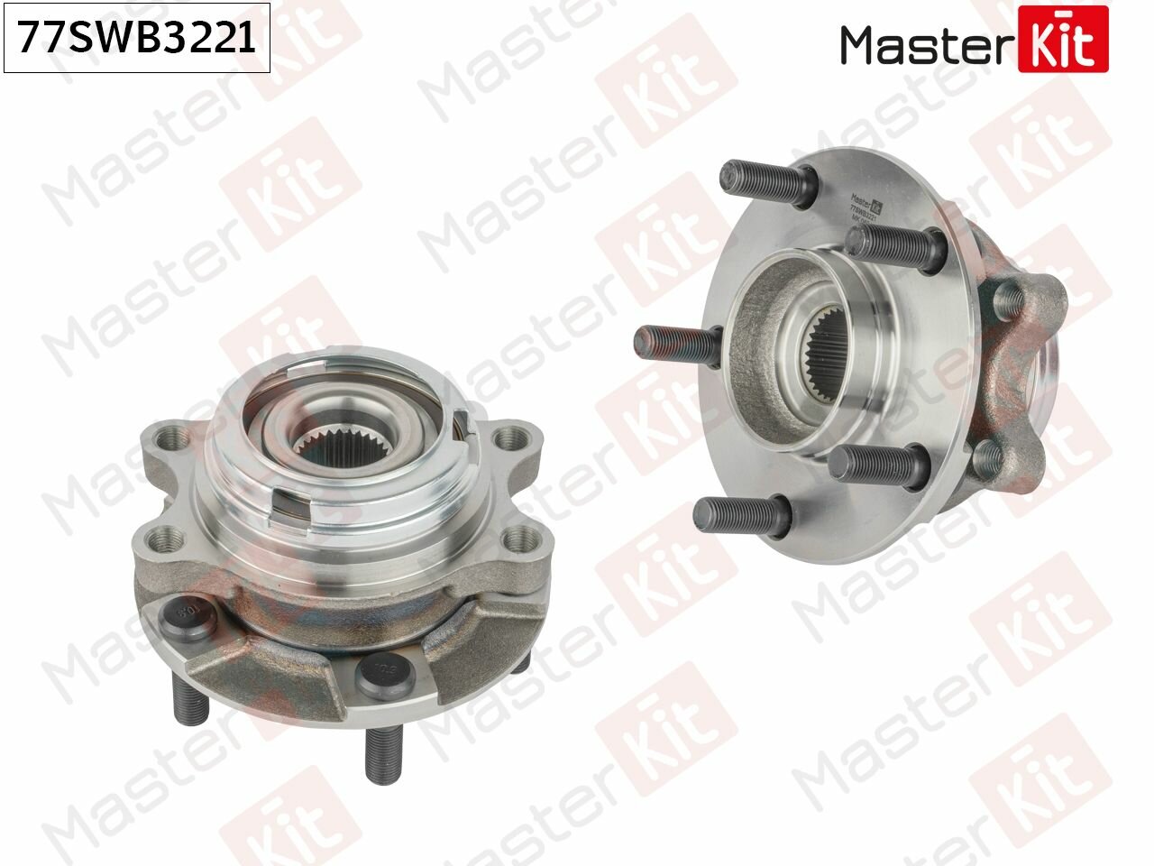 Ступица в сборе с подшипником передний. Nissan MURANO, I Z50/TEANA I J31 2003 - 2008 MasterKit 77SWB3221